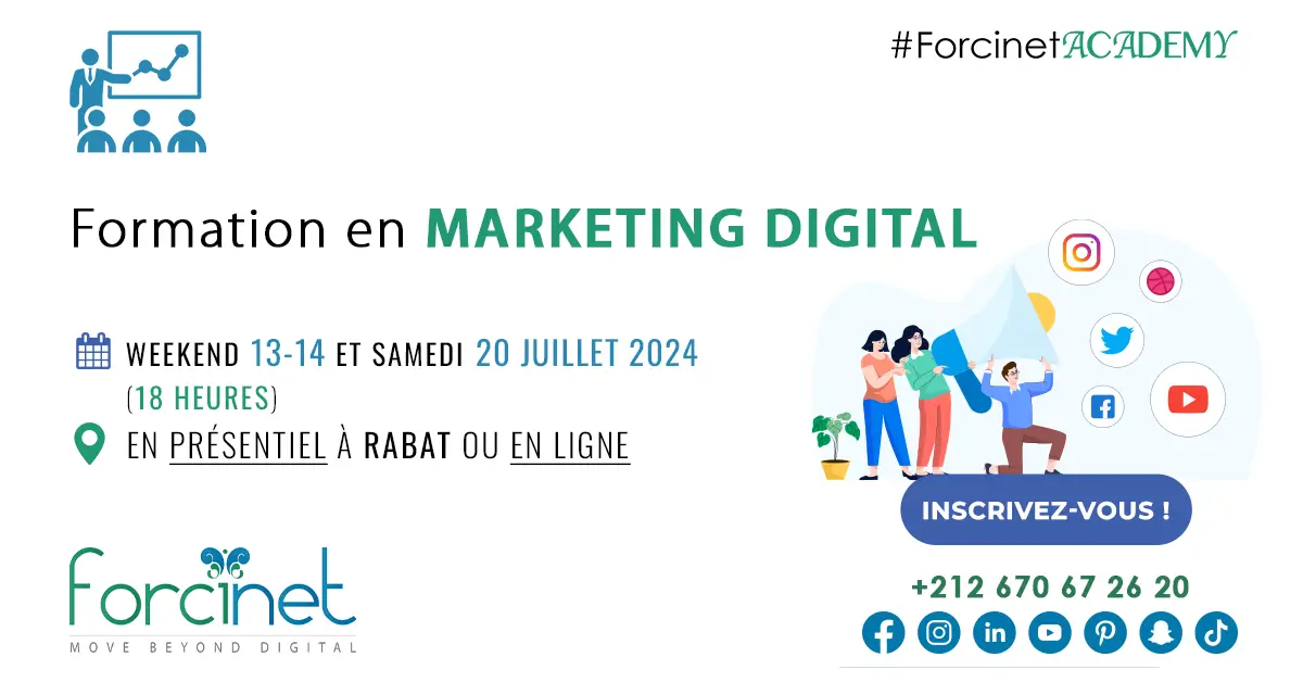 Formation Marketing Digital | Forcinet'Academy | FORCINET